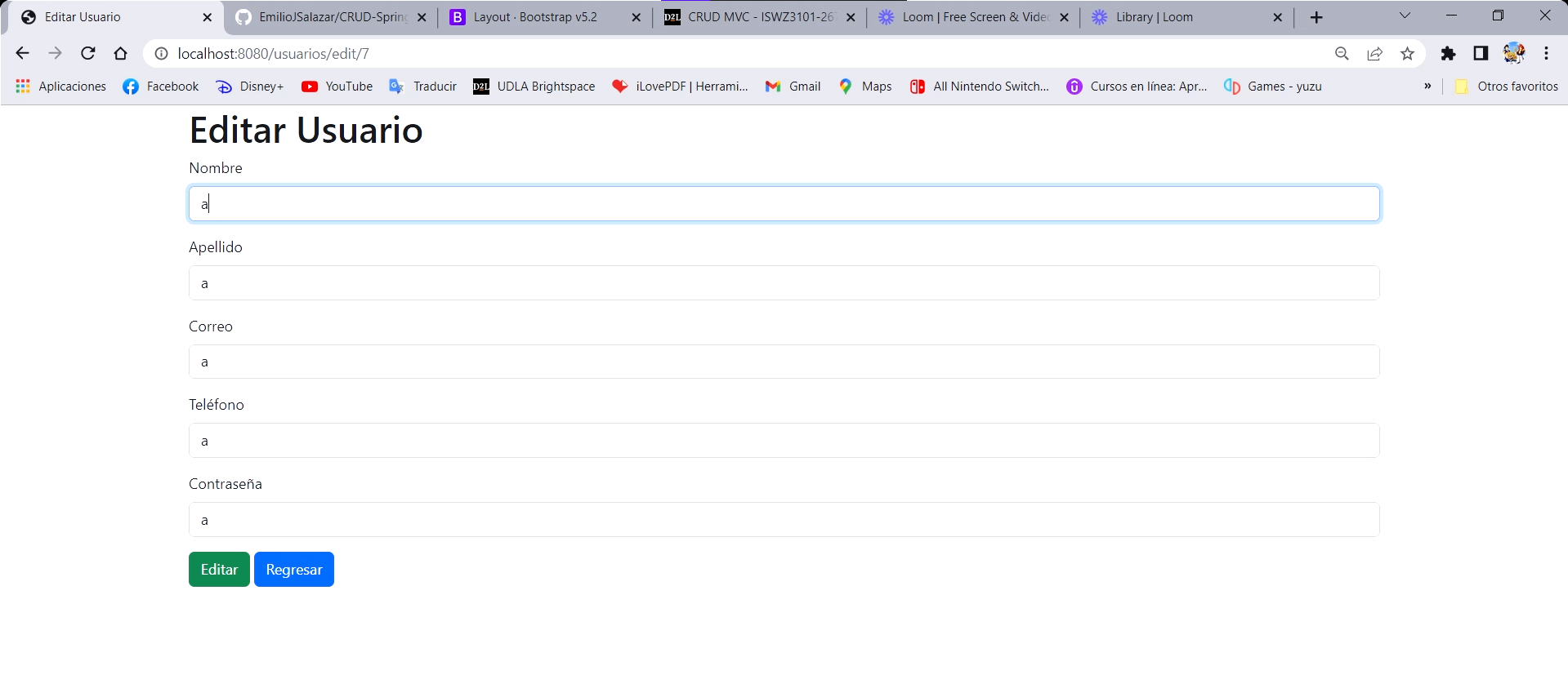GitHub - EmilioJSalazar/CRUD-Spring: CRUD con Spring