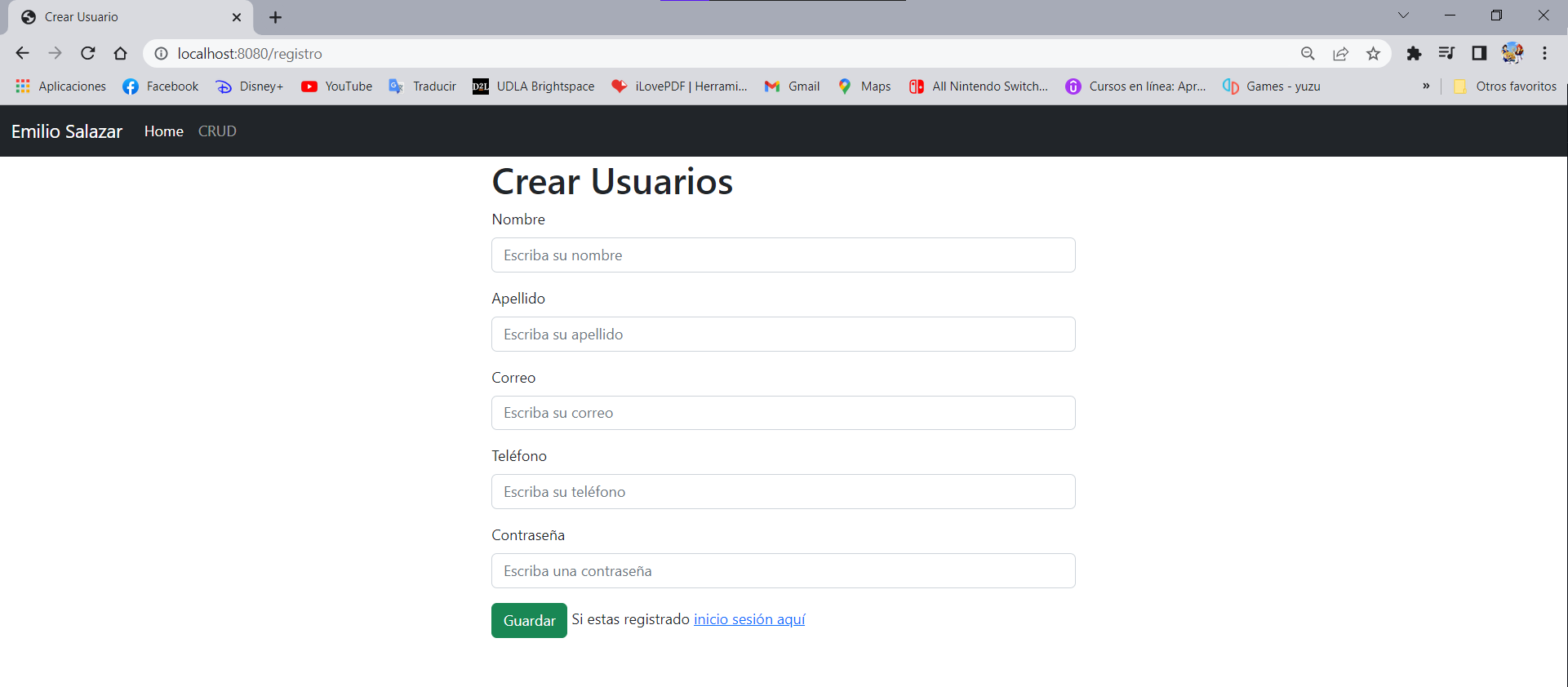 GitHub - EmilioJSalazar/CRUD-Spring: CRUD con Spring