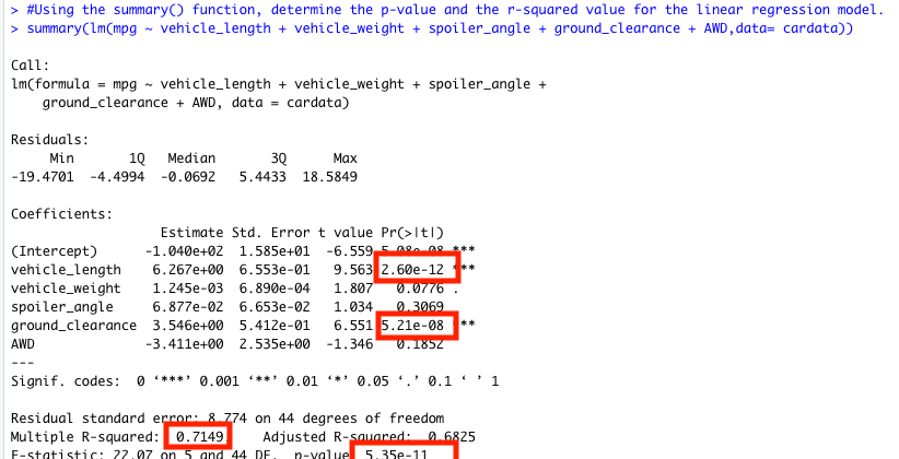 GitHub - haileliya/MechaCar_Statistical_Analysis: Perform multiple linear regression analysis to ...