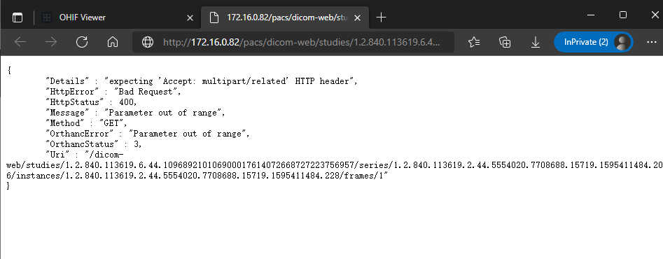 OHIF with Orthanc: error loading image + 401 unauthorized + 400 Bad Request · Issue #2667 · OHIF ...