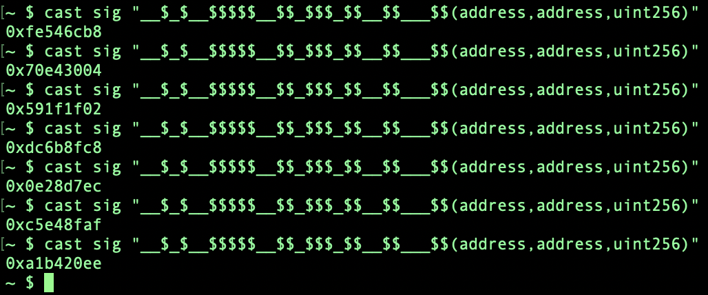 Cast Sig Command With Specific Sequence Of Characters With Returns Different Results Why 