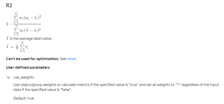 CatBoostError: Invalid loss_function='R2': for regressor use RMSE ...