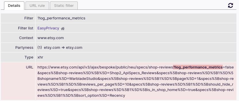 etsy.com: breakage while sorting reviews through xhr · Issue #11018 · uBlockOrigin/uAssets · GitHub