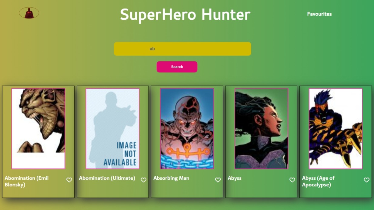 GitHub - Sahil-Sayyad/SuperheroHunter_App: In this project we use Marvel API to fetch data of ...