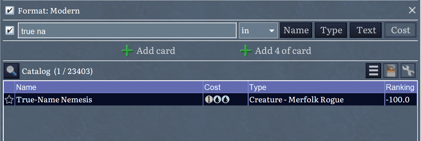 True-Name Nemesis should not be a Modern card · Issue #1483 · Card-Forge/forge · GitHub