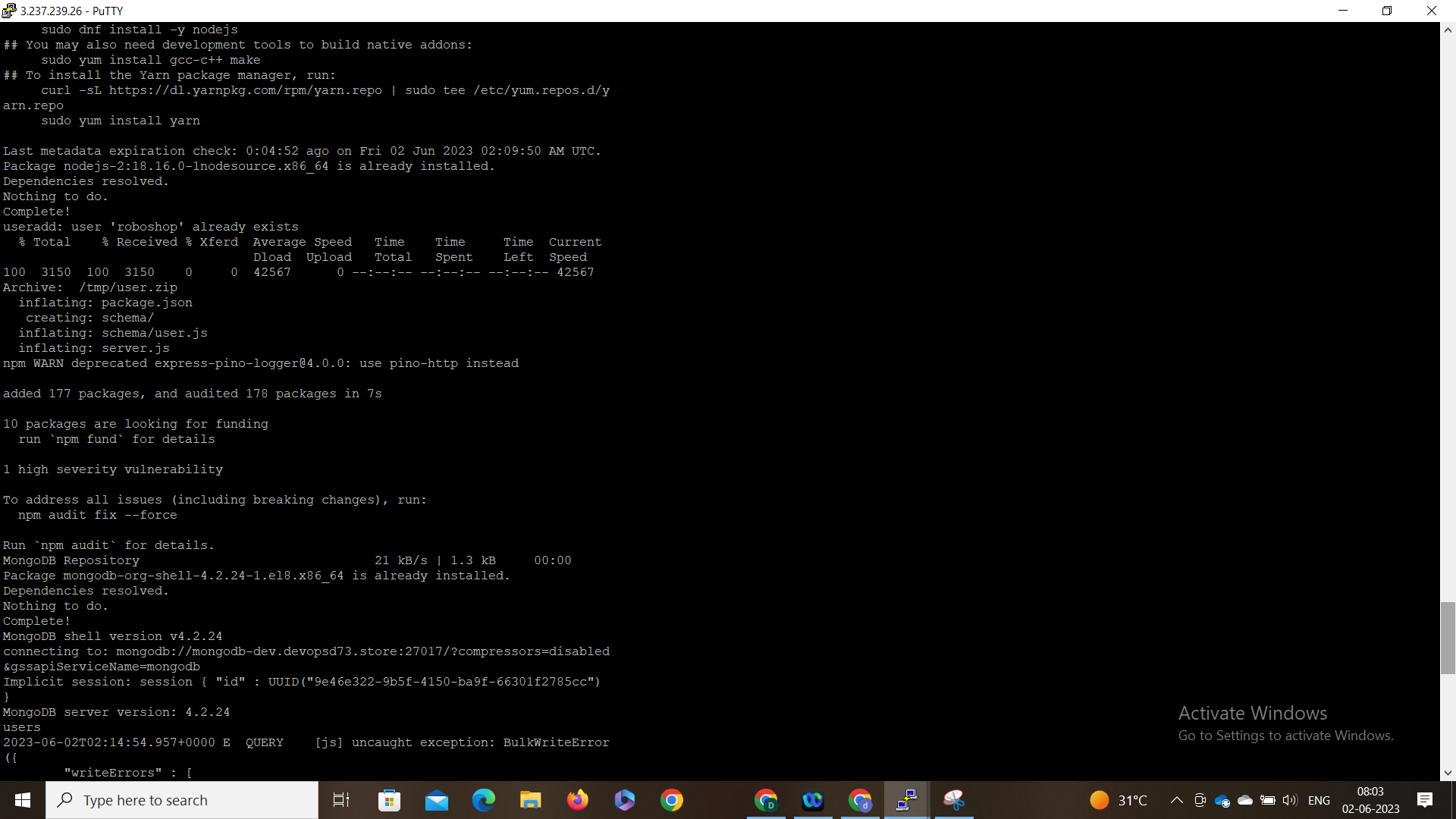 While Executing Shell Script For User Getting Error Packages Are Looking For Funding Run `npm 9708