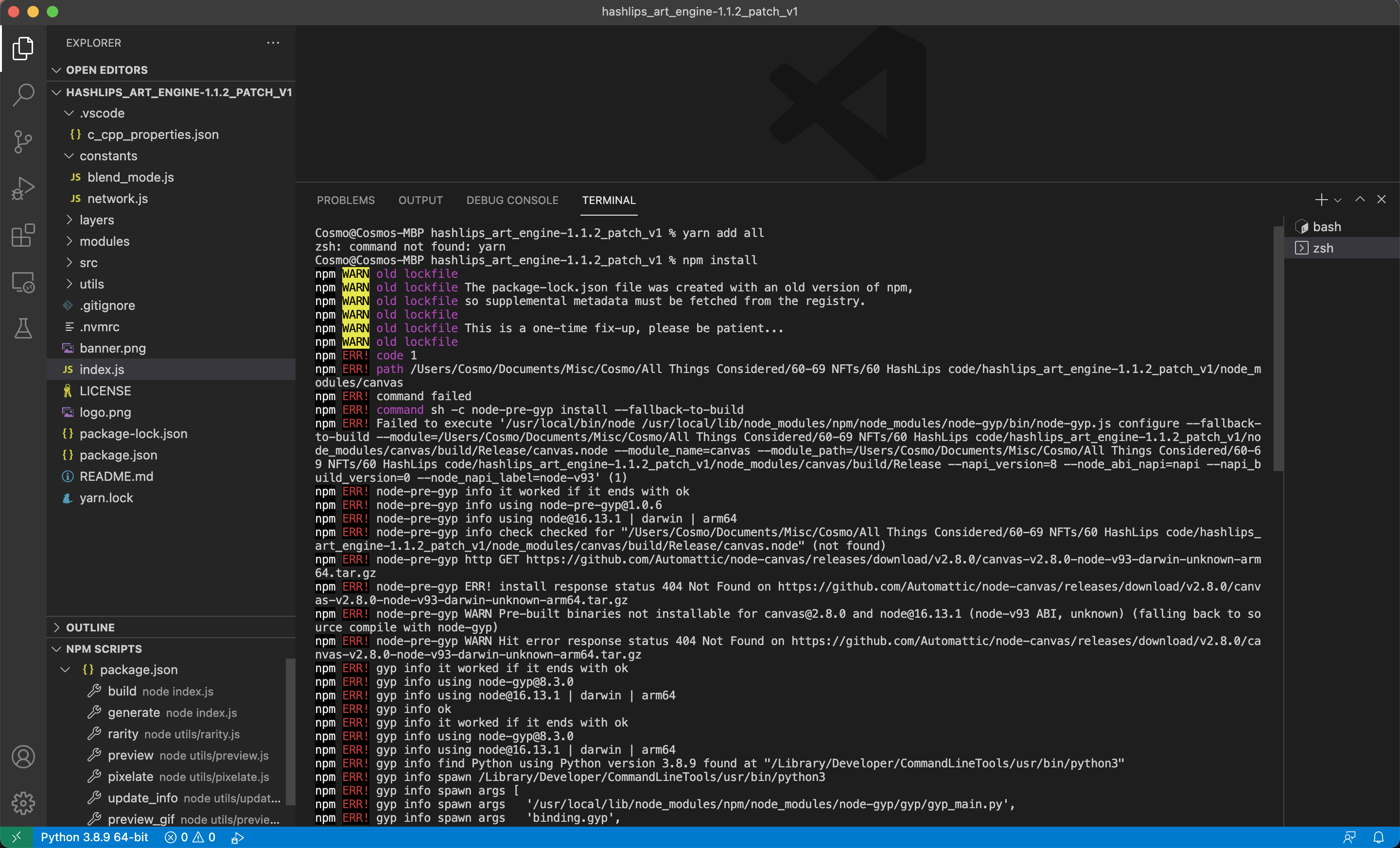 Yarn · Issue #369 · HashLips/hashlips_art_engine · GitHub