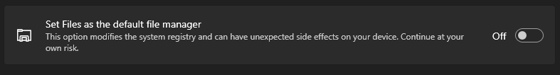 Files Won T Allow Me To Enable Set Files As Default File Manager
