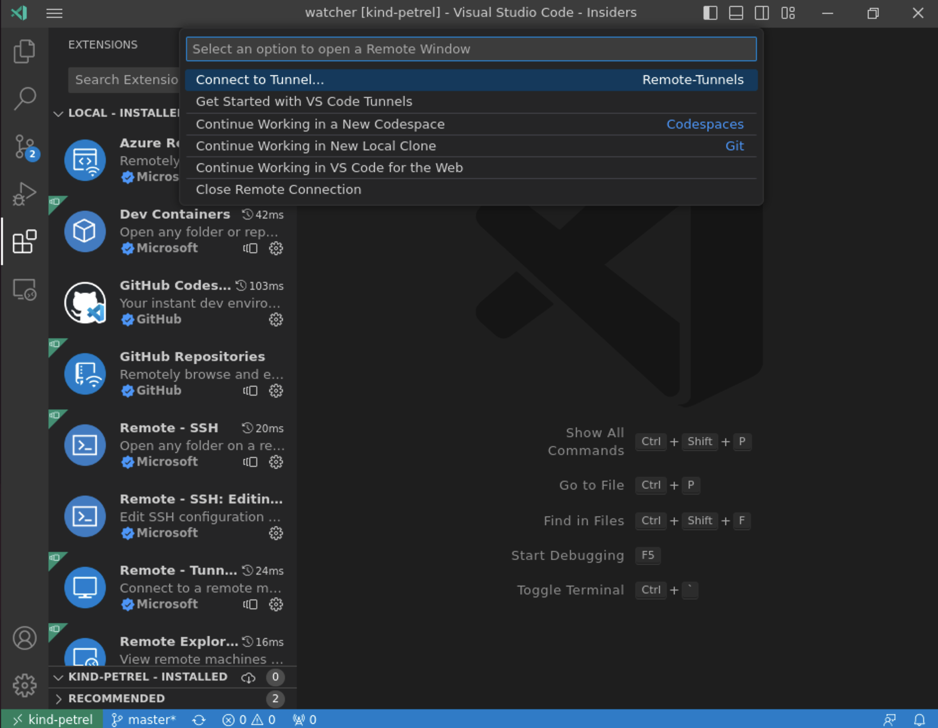 Open commands from some remote extensions are missing in remote window · Issue #7893 · microsoft ...