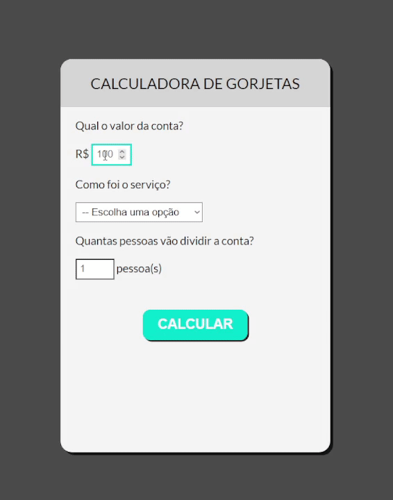 GitHub - leonunes17/Calculadora-De-Gorjetas: Projeto feito com intuito de treinar comandos ...