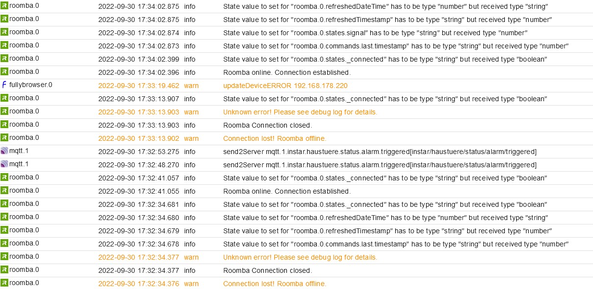 viele Fehler/Hinweise im Log seit V6.2.22 · Issue #1709 · ioBroker/ioBroker.admin · GitHub
