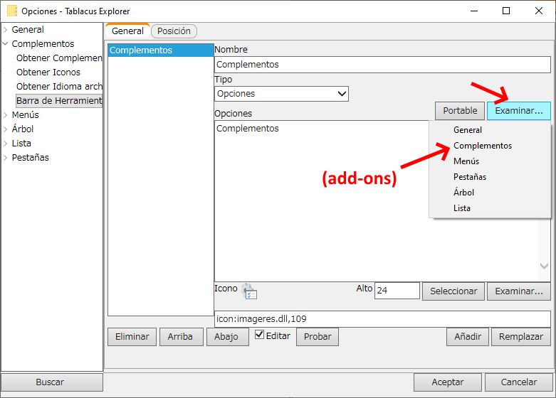 Create “Add-ons” Button on the toolbar · Issue #535 · tablacus/TablacusExplorer · GitHub