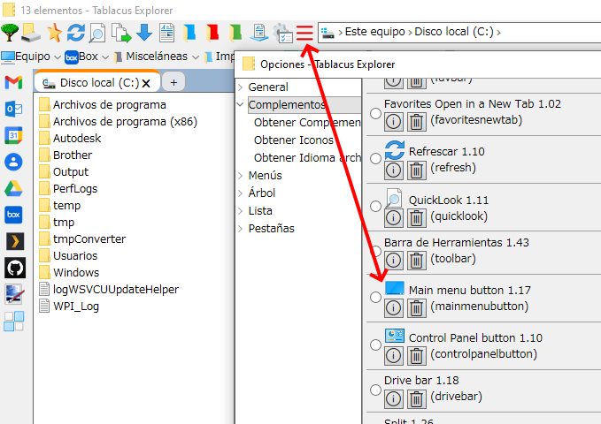 Add-on list icons · Issue #578 · tablacus/TablacusExplorer · GitHub