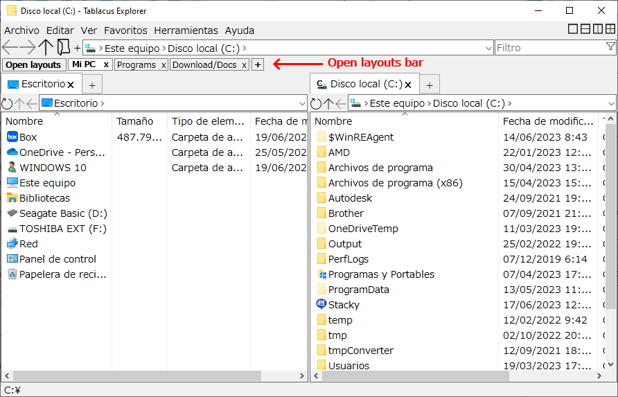 [Feature request] Open layouts bar · Issue #669 · tablacus/TablacusExplorer · GitHub