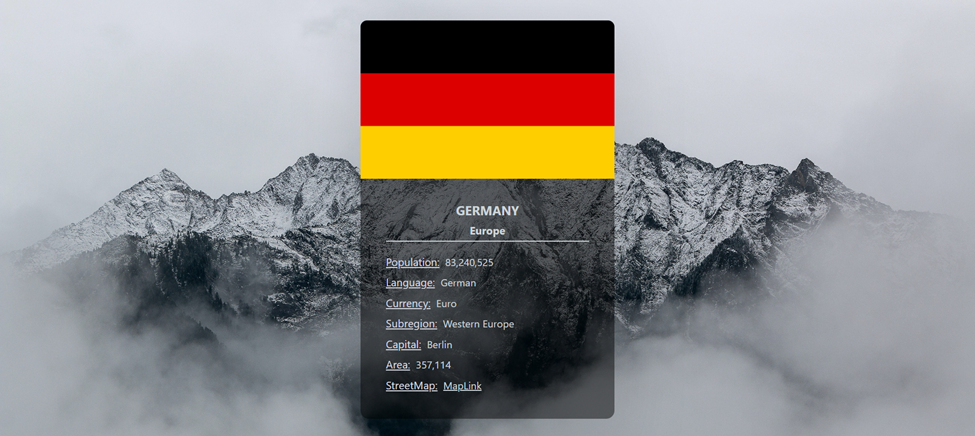 GitHub - eKorbi/RestCountriesAPI: Javascript API Project for Country Information