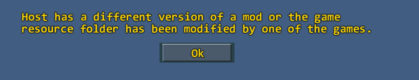 (Co Wars 22.3) Error when hosting multiplayer: Host has a different mod (Even when all mods are ...