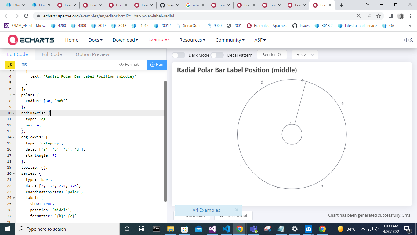 radiusAxis type 'log' is not working for Radial Polar Bar Chart · Issue #16919 · apache/echarts ...