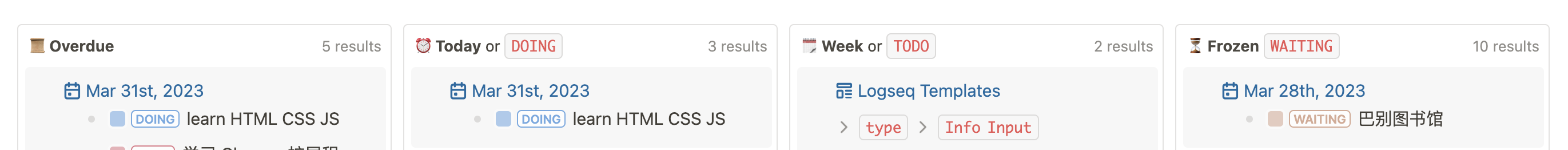 Incorrect results in advanced query when using result-transform · Issue #8978 · logseq/logseq ...