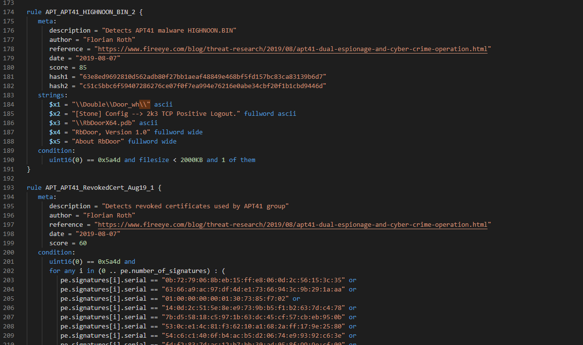 Broken Syntax Highlighting · Issue #47 · infosec-intern/vscode-yara ...