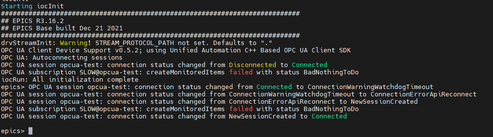 Automatic reconnection function · Issue #128 · epics-modules/opcua · GitHub