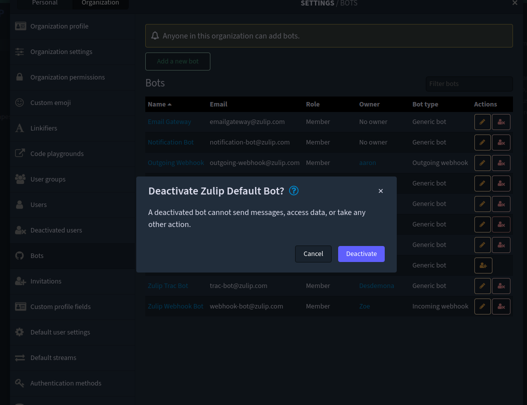 popovers: Close user popovers on button click. by SameepAher · Pull Request #24494 · zulip/zulip ...