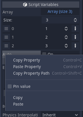 Copy/paste feature for exported variable values in inspector · Issue #5872 · godotengine/godot ...