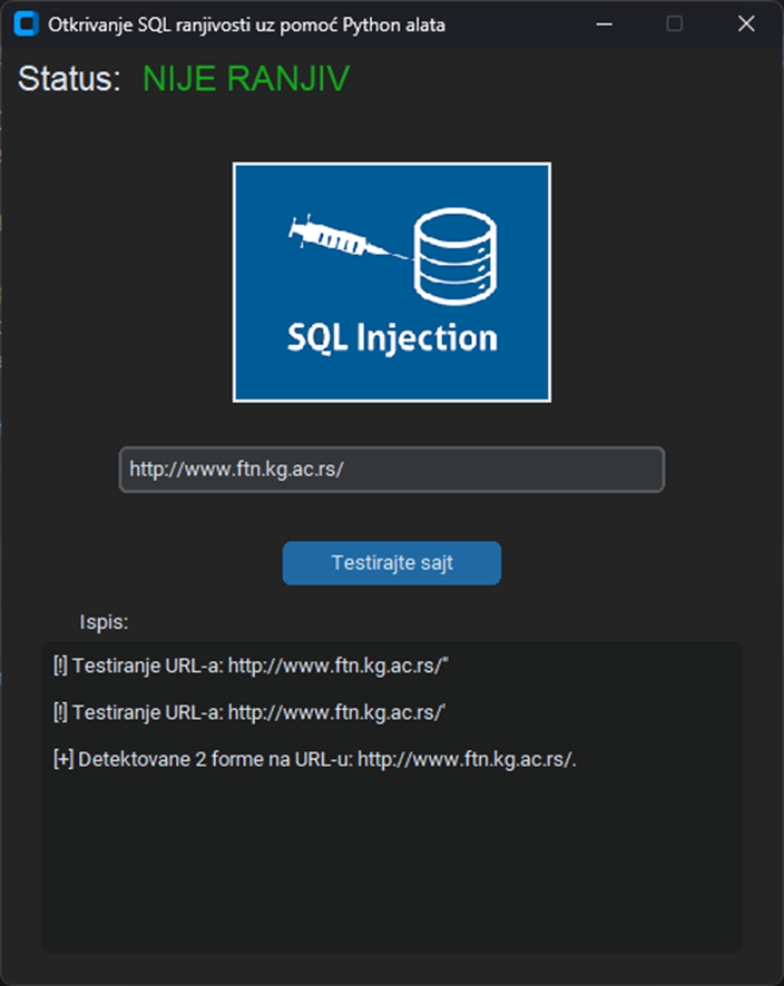 GitHub - GitLN01/SQL-Injection-Detector: Python application which determines if a website is ...