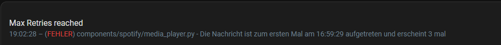Spotify Integration does not load: Max Retries Reached · Issue #85833 · home-assistant/core · GitHub