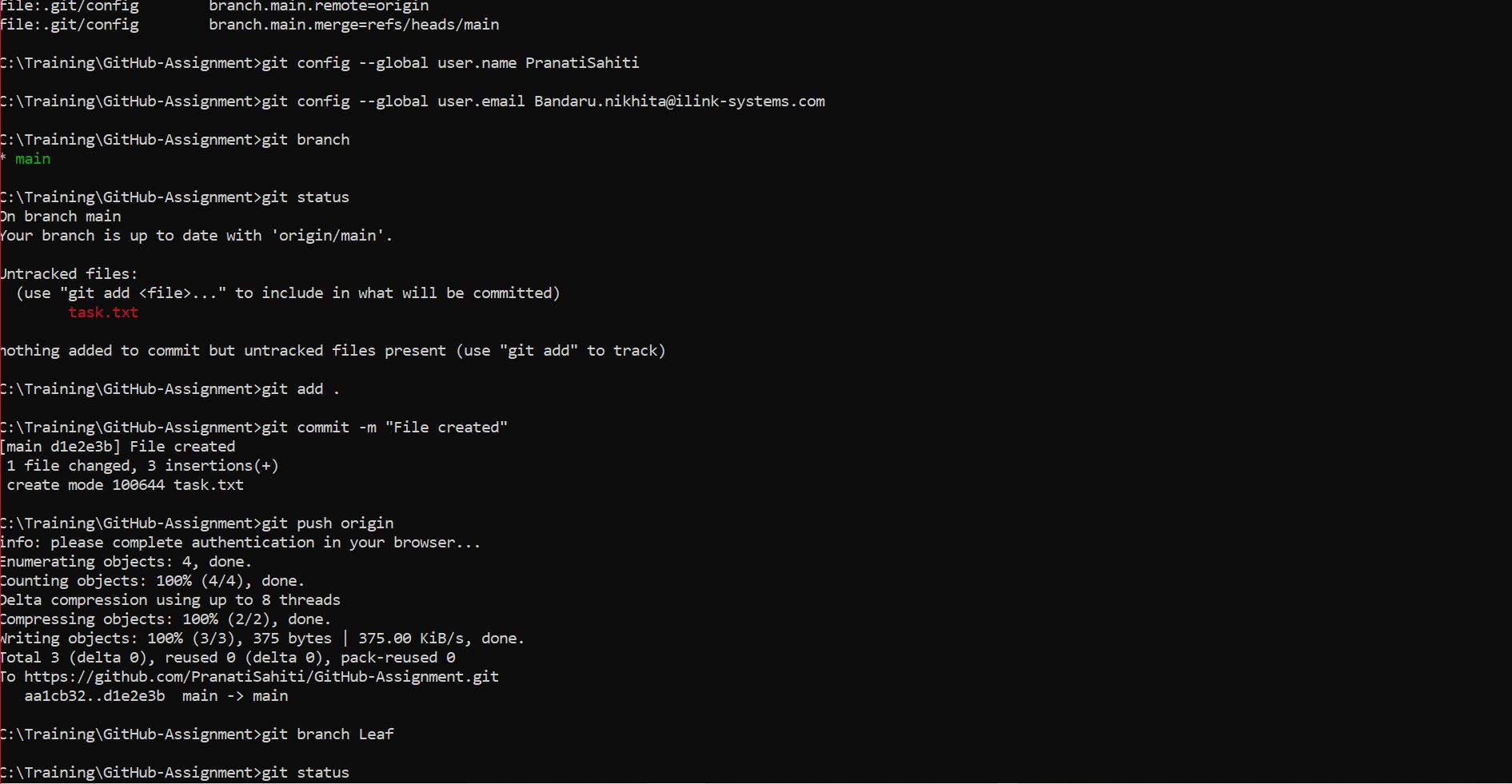 GitHub - PranatiSahiti/GitHub-Assignment