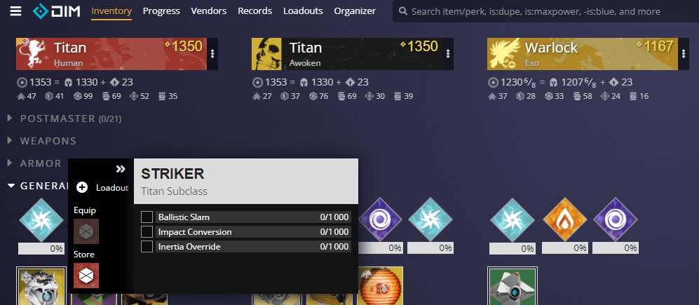 Subclass and tree issues · Issue #7524 · DestinyItemManager/DIM · GitHub