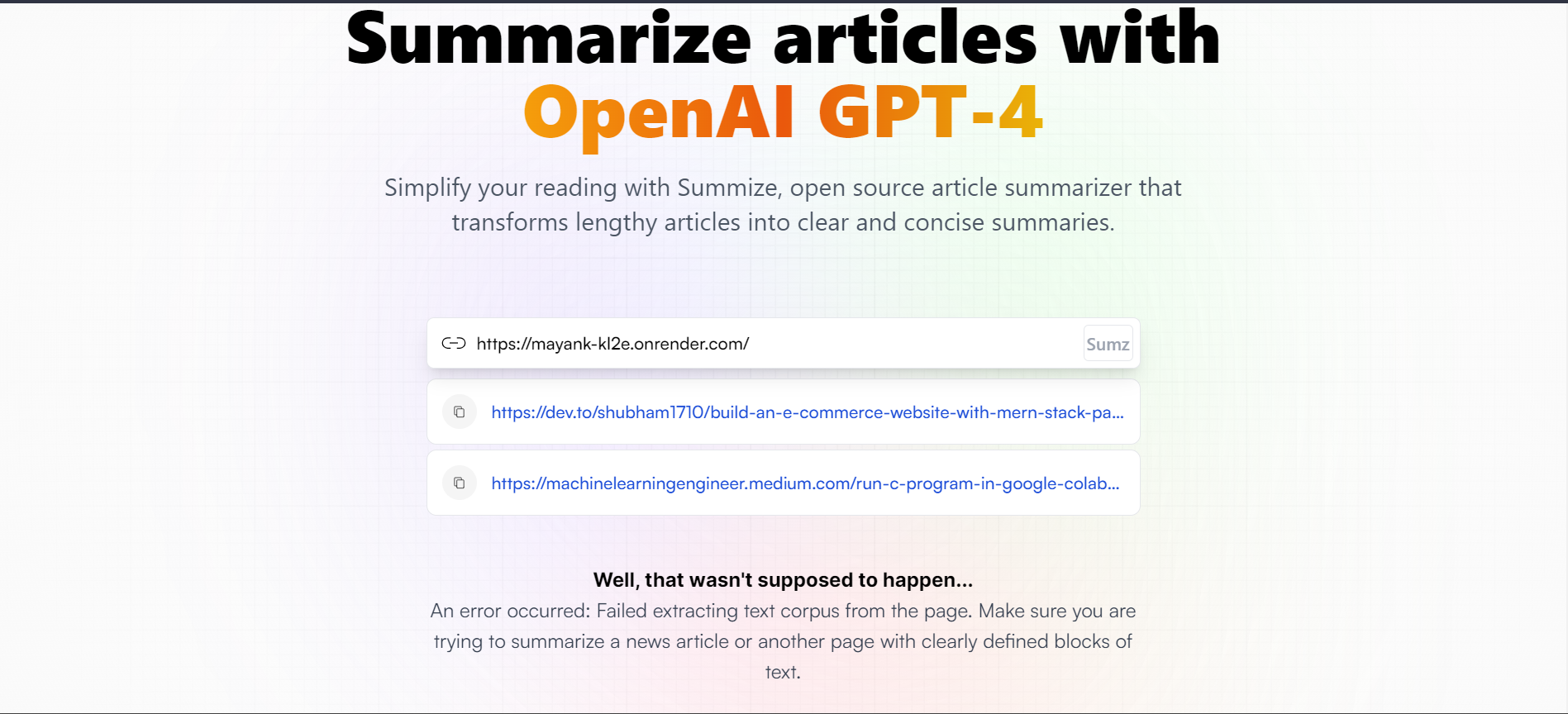 GitHub - mank-423/SummaryAI: Using OpenAI API through RapidAPI (free service) to get the summary ...
