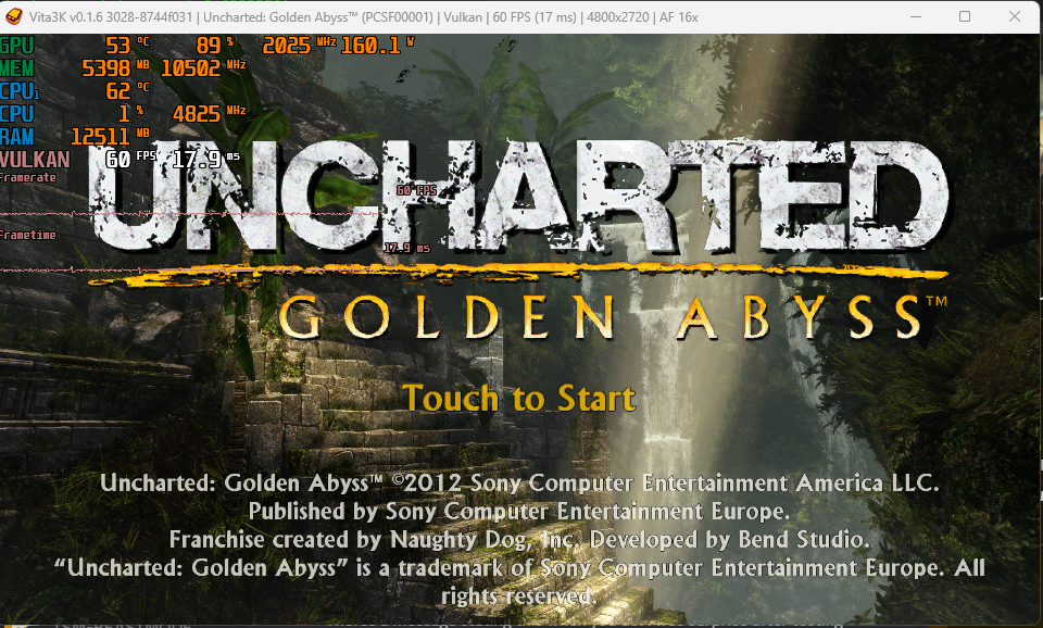 Uncharted Golden Abyss booting and closing emulator fix · Issue #1273 · Vita3K/compatibility ...