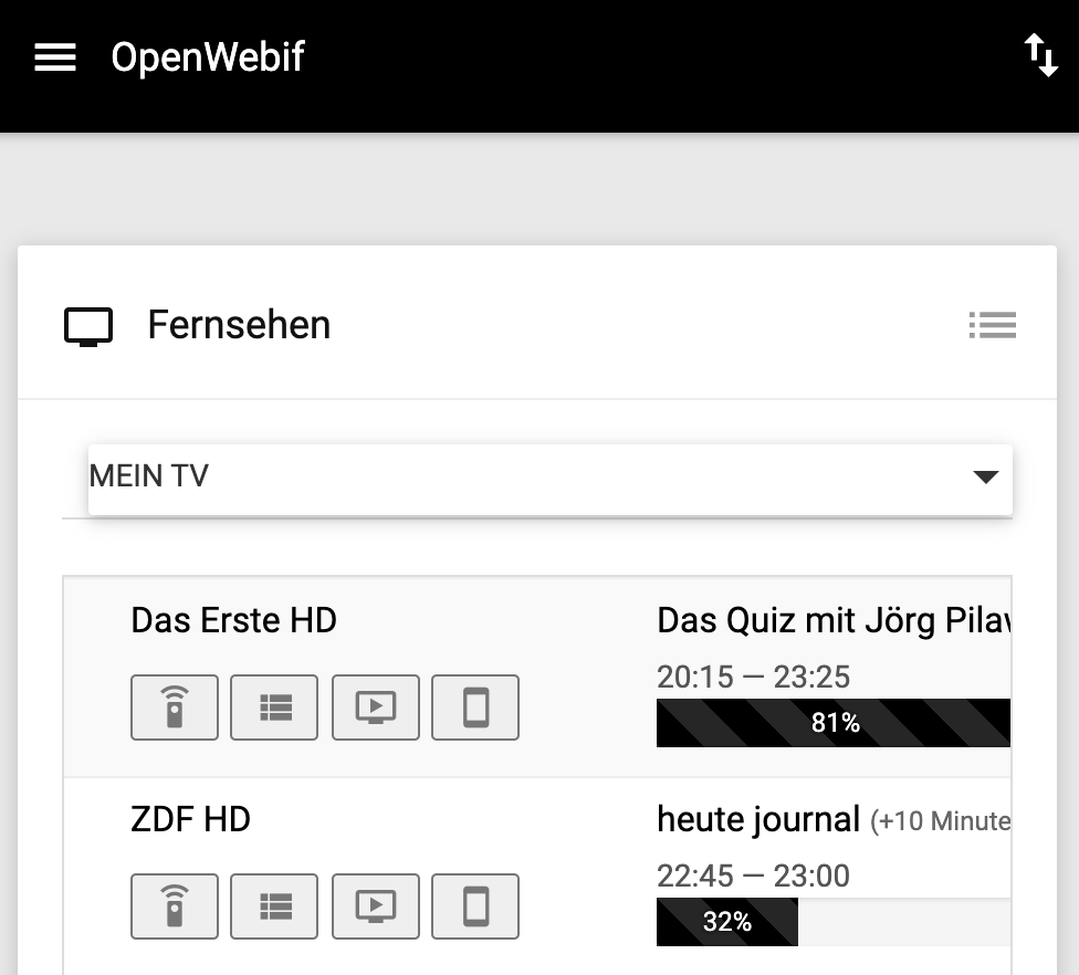 Responsive Epg List On Mobile Devices · Issue 1223 · E2openplugins