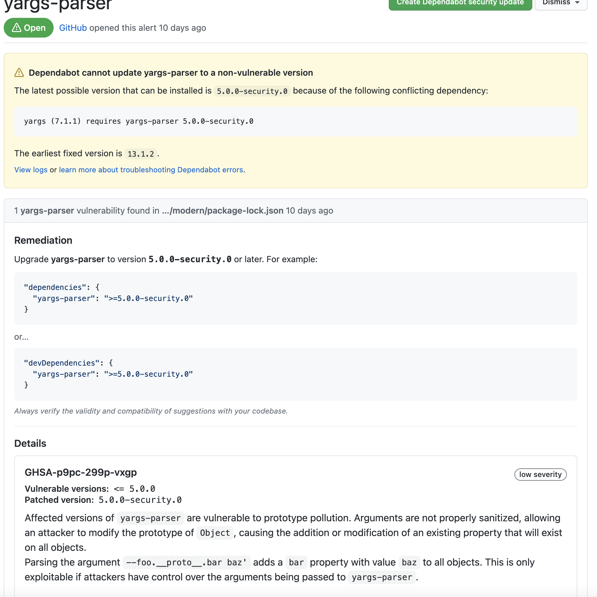 Security Alert Yargs Parser · Issue 1155 · E2openpluginse2openplugin Openwebif · Github 2618