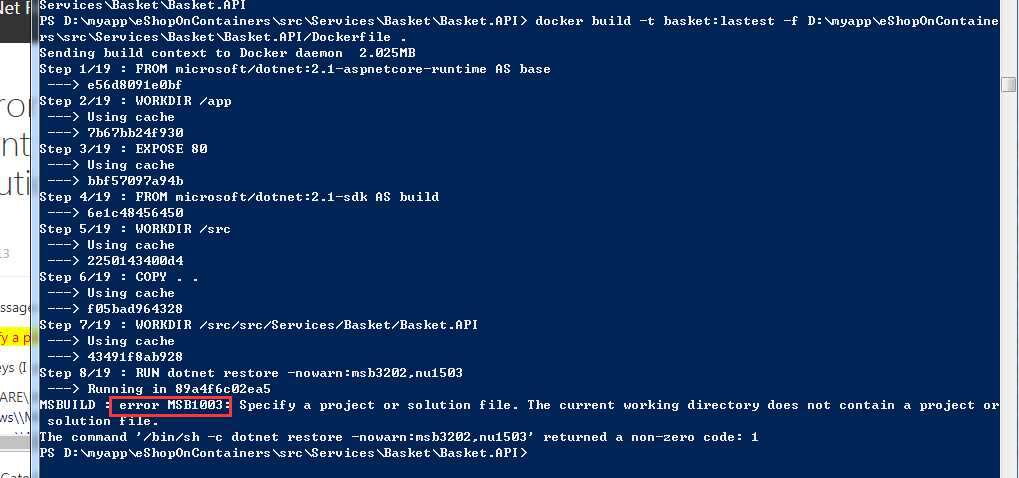 [Question] Build docker images · Issue #605 · dotnet-architecture/eShopOnContainers · GitHub