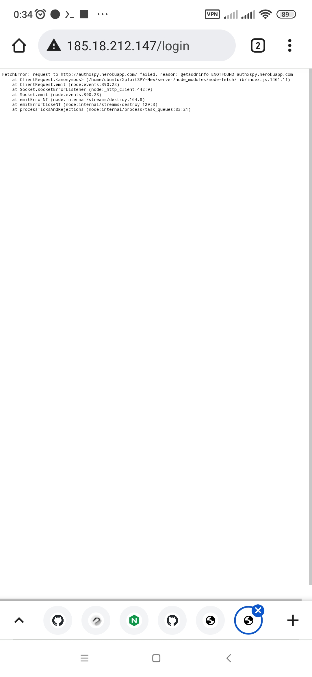 Login Error · Issue 108 · Xploitwizer Communityxploitspy · Github 
