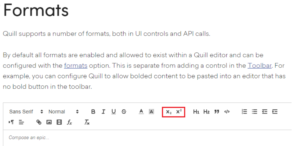 'Superscript and Subscript' components in the rich text editor · Issue ...