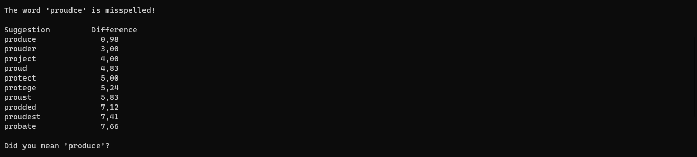 GitHub - furkanriza/SpellChecker: a console application that checks word using Levenshtein's ...