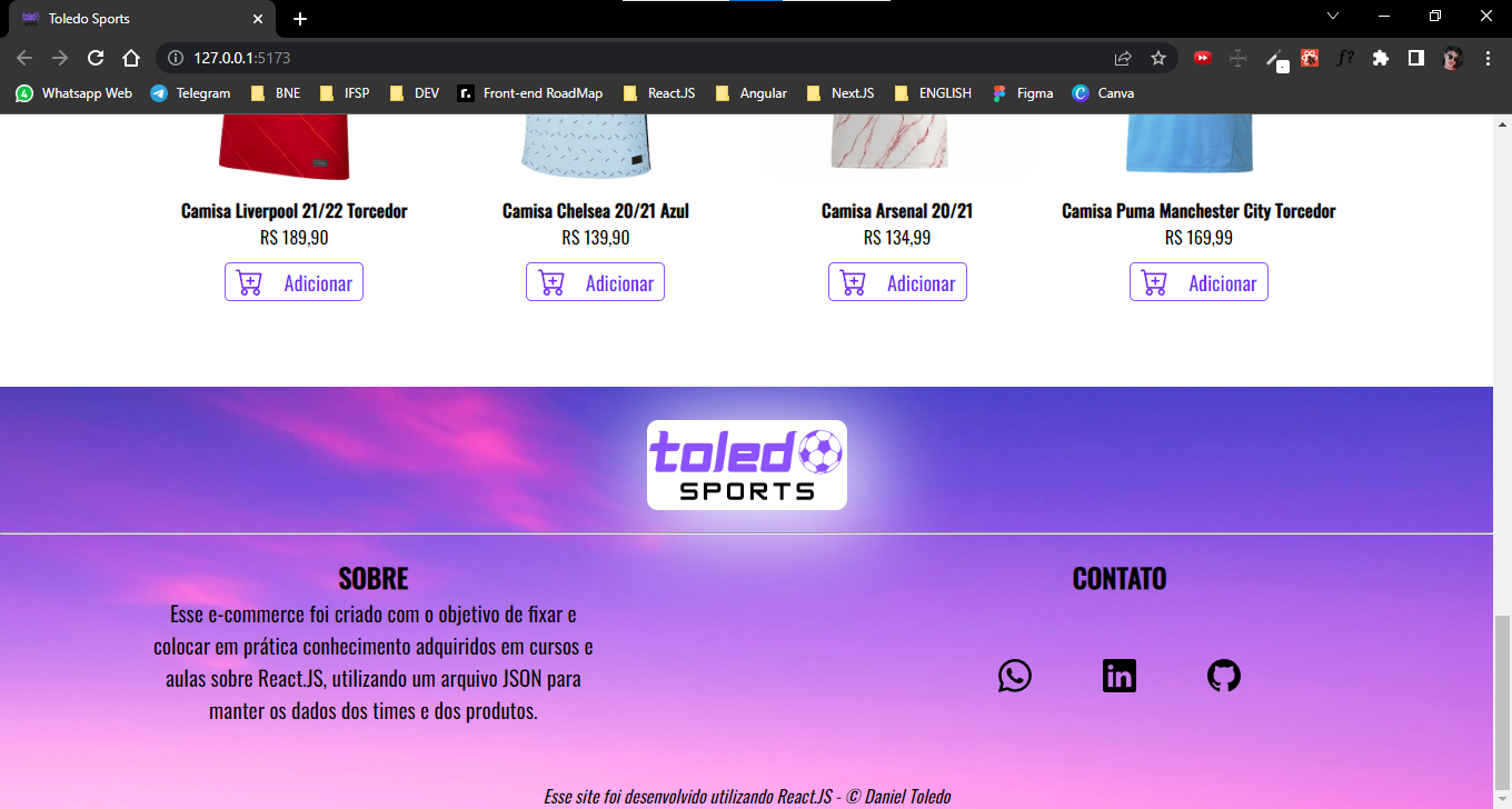 GitHub - DanielAlmeidaToledo/eCommerce_React: E-Commerce desenvolvido em React.JS para colocar ...