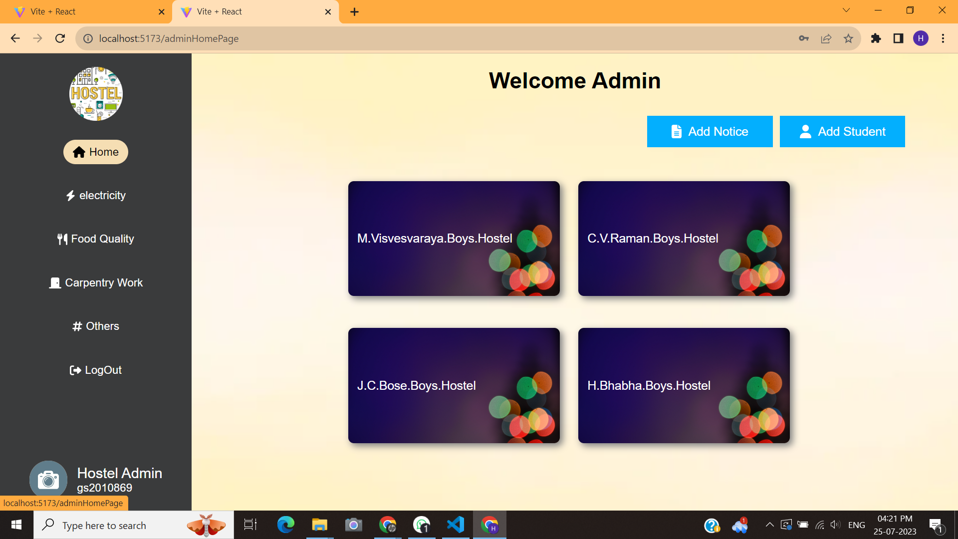 GitHub - HarshPandey314/SGSITS_Hostel_Management_System: It is a full ...