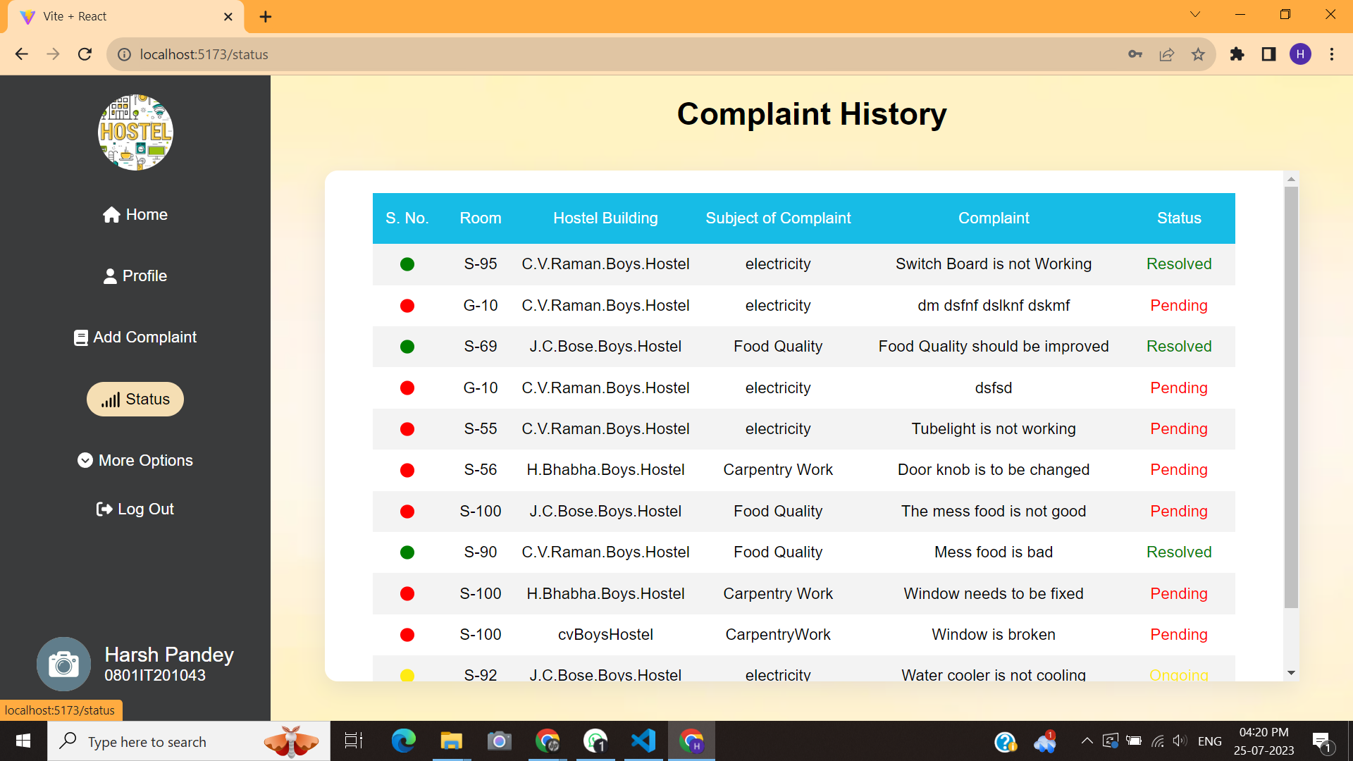 GitHub - HarshPandey314/SGSITS_Hostel_Management_System: It is a full Stack Website created ...
