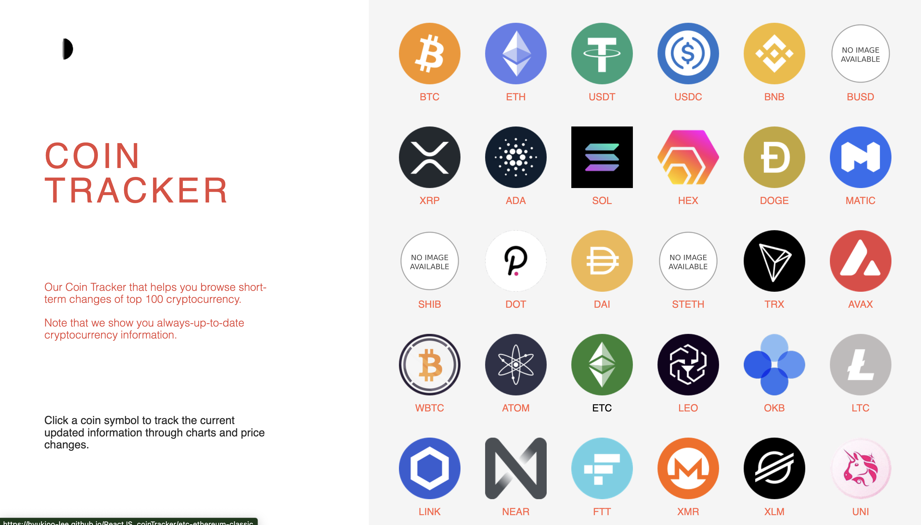 GitHub - Hyukjoo-Lee/ReactJS_coinTracker