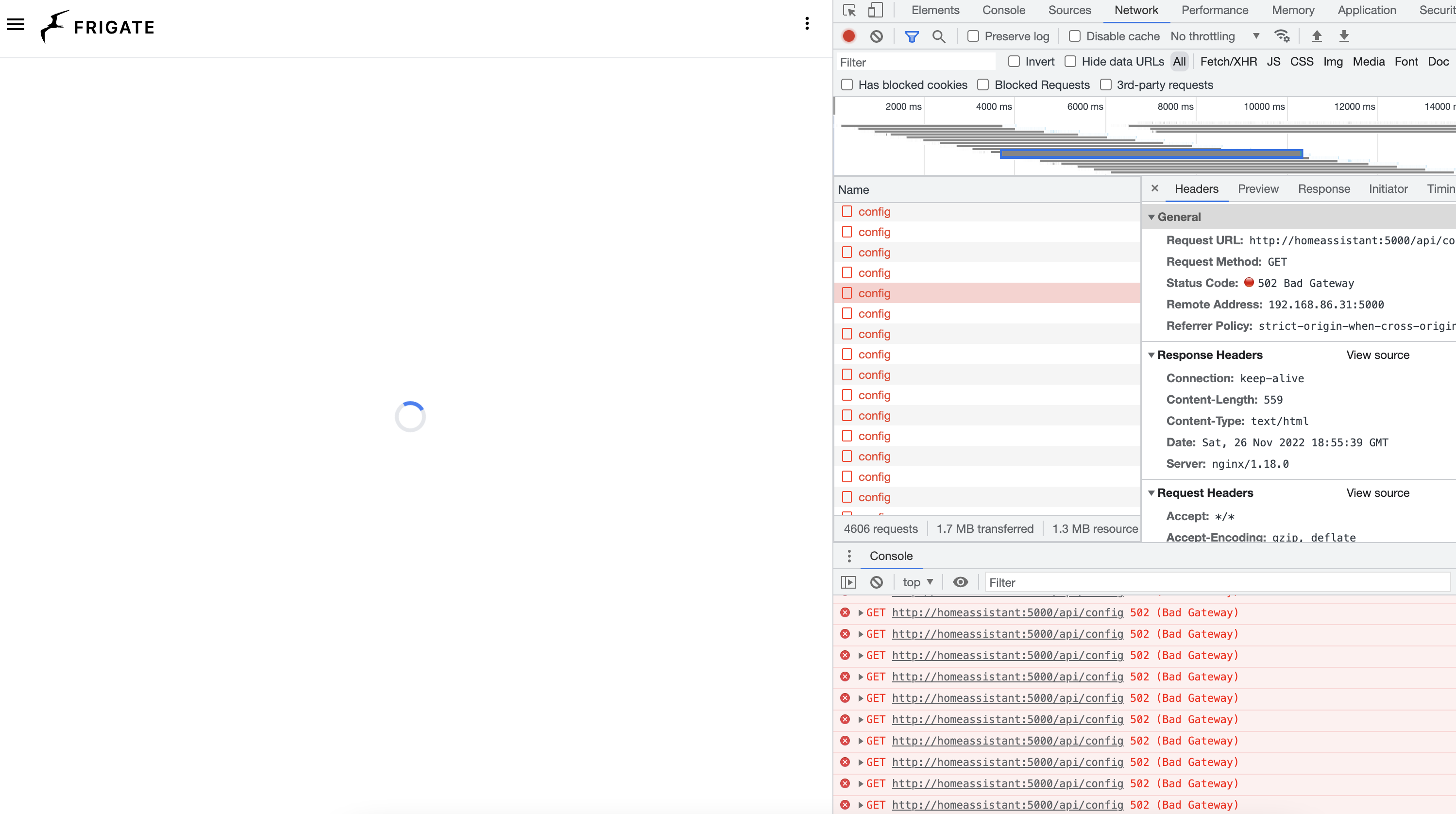 [Support]: Frigate suddenly having lots of errors · Issue #4522 · blakeblackshear/frigate · GitHub