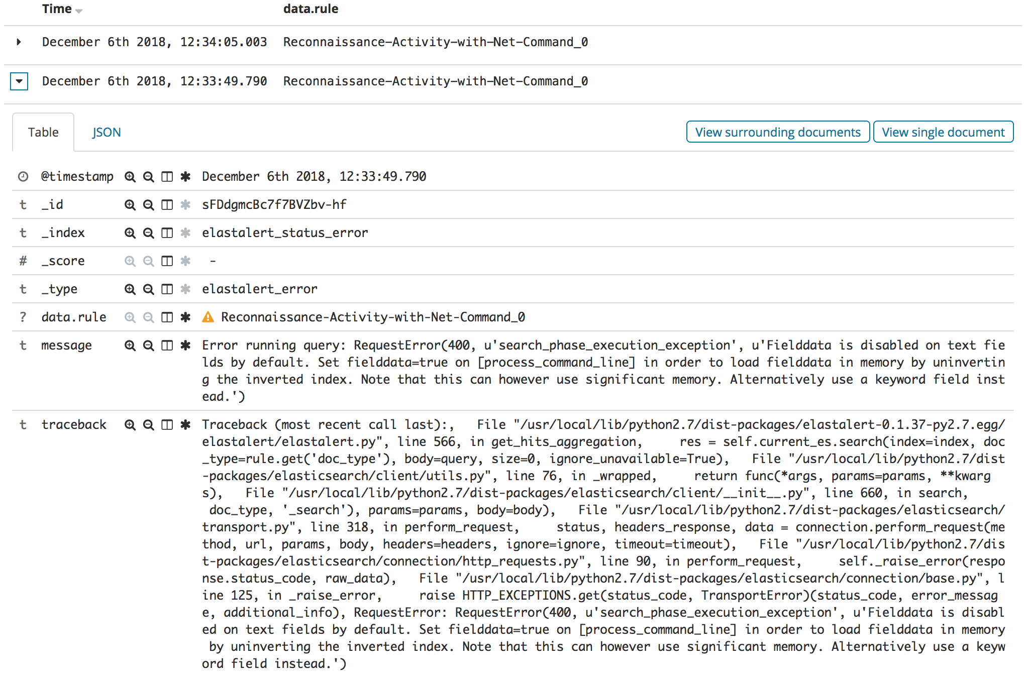.keyword field not being recognized forcing to enable Fielddata Mapping in ES · Issue #2024 ...