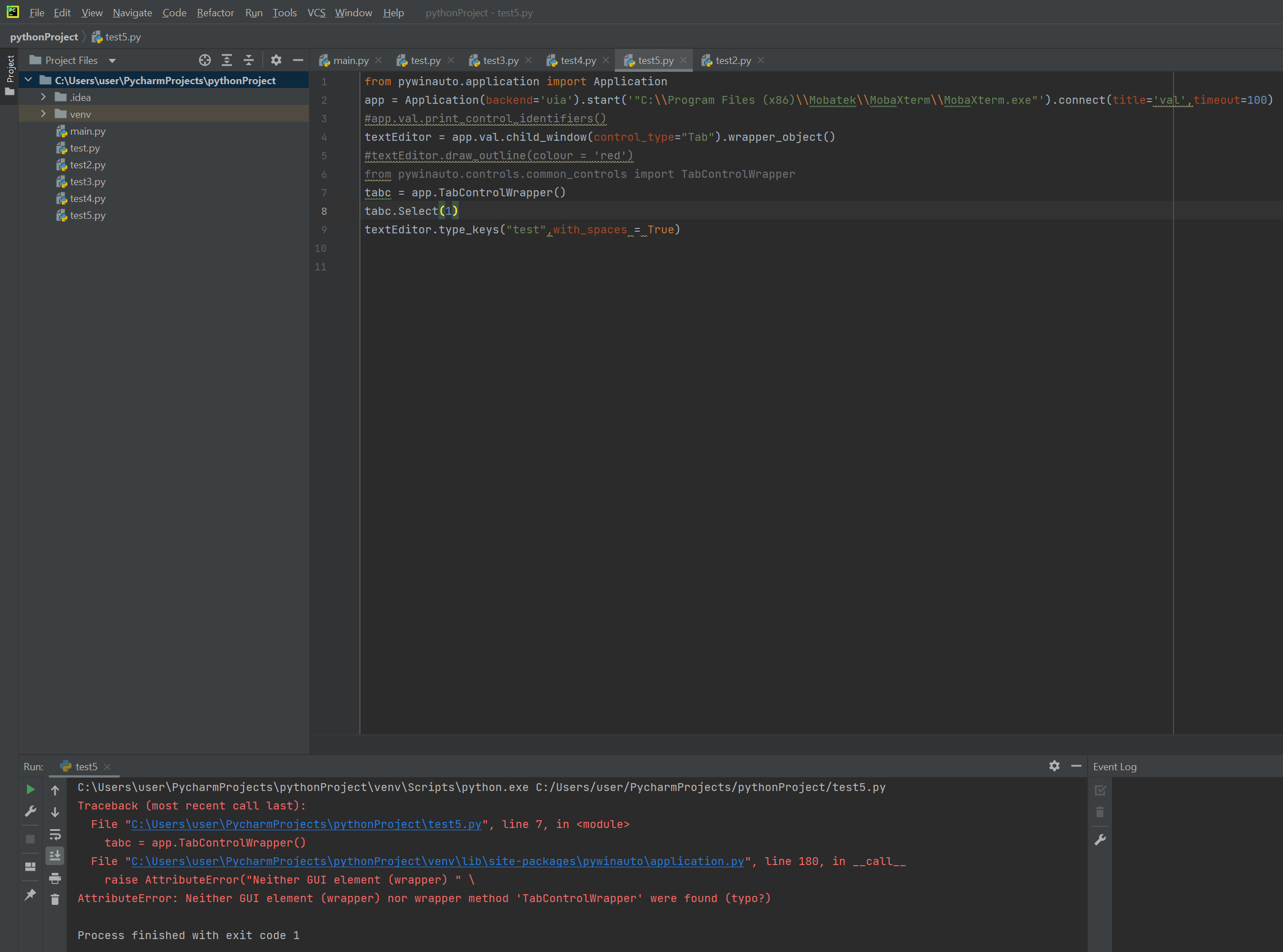 Cannot type into MobaXterm app since cannot find control identifier · Issue #1160 · pywinauto ...