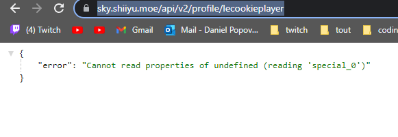 Api Profile bug · Issue #1762 · SkyCryptWebsite/SkyCrypt · GitHub