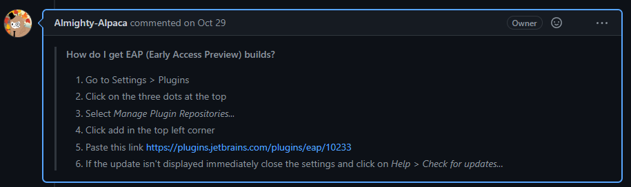 Exception in Plugin Discord Integration · Issue #256 · Almighty-Alpaca/JetBrains-Discord ...