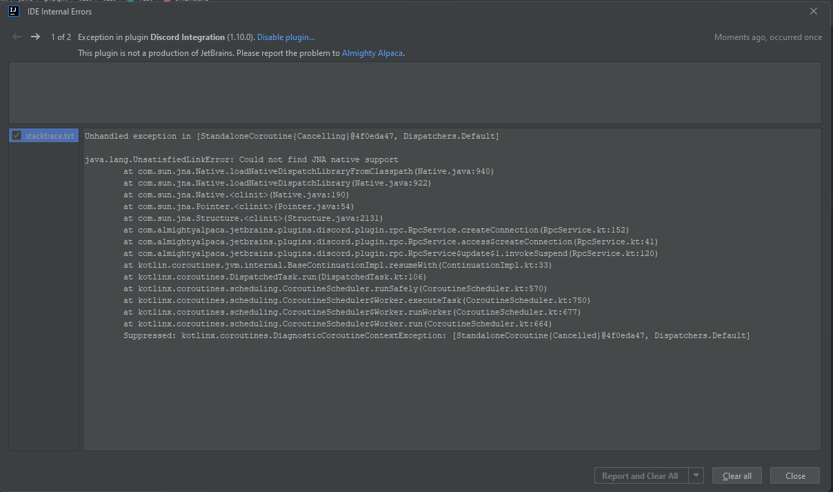 Exception in Plugin Discord Integration · Issue #256 · Almighty-Alpaca ...