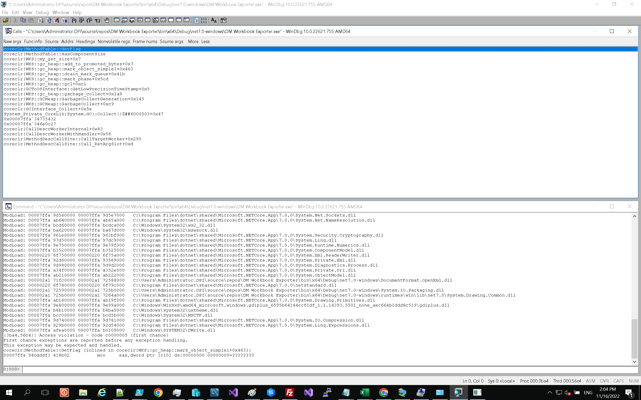 Fatal error. Internal CLR error. (0x80131506) in .Net 7 · Issue #78206 · dotnet/runtime · GitHub