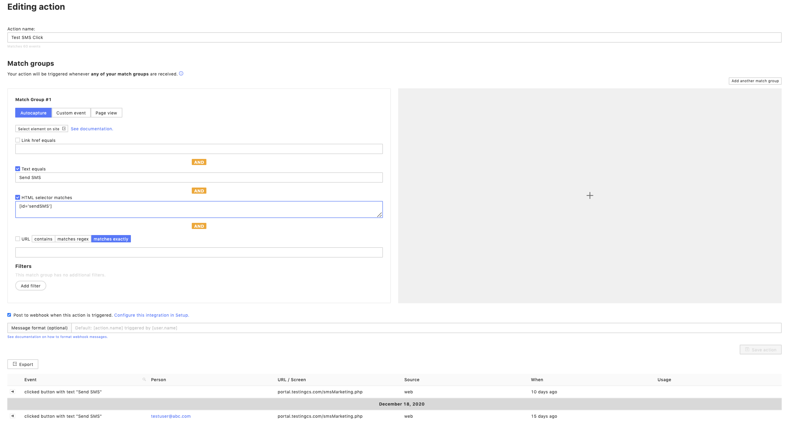 "Custom Actions" are getting captured but not being posted to Webhooks · Issue #2840 · PostHog ...